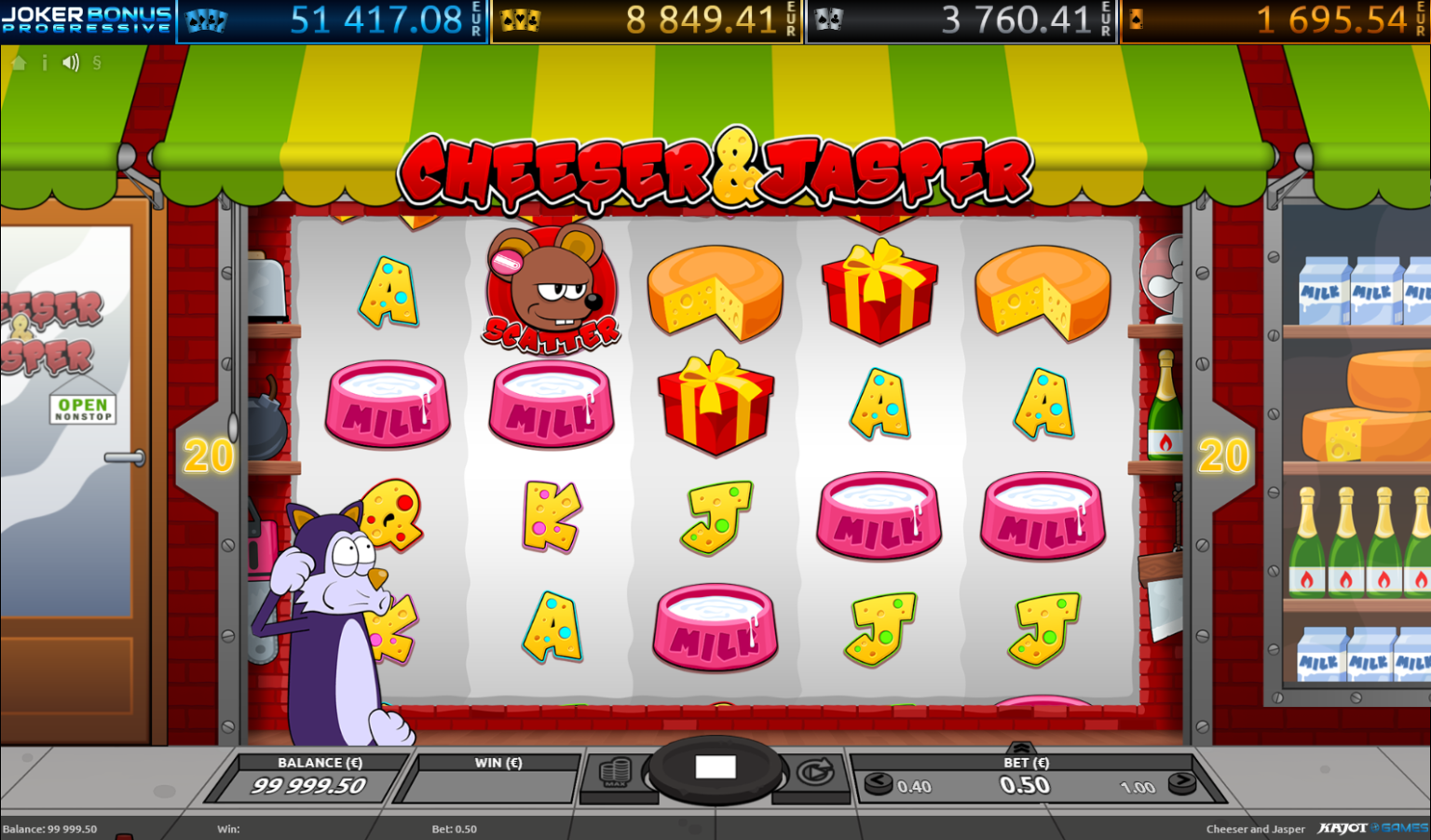 CHEESER & JASPER play demo here on Kajot Games