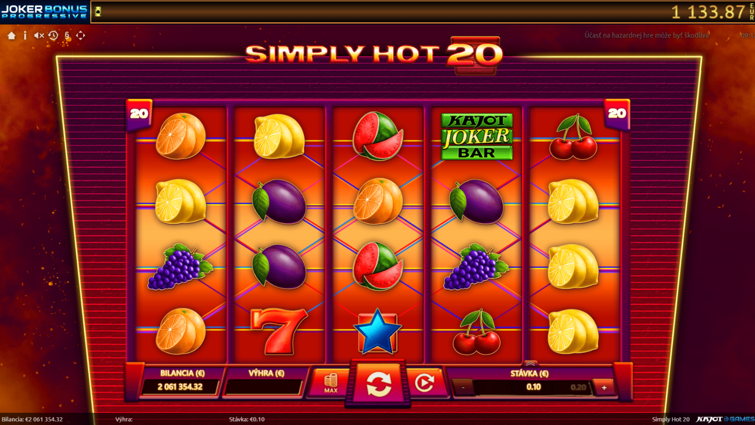 SIMPLY HOT 20 play demo here on Kajot Games